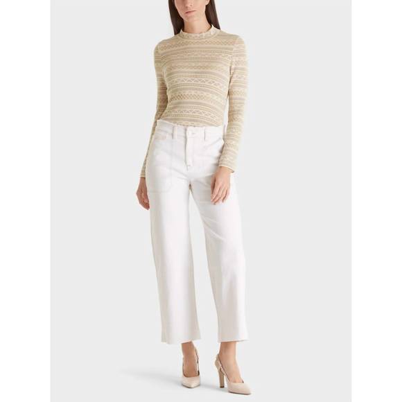 Marc Cain | Sweaters | New Marc Cain Metallic Fitted Sweater Sparking ...